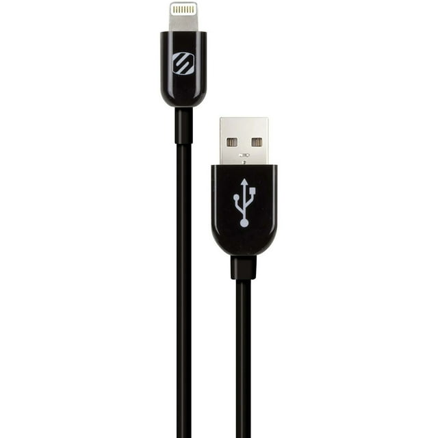 Scosche Lightning Charge and Sync Cable, 1m, Black - Walmart.com
