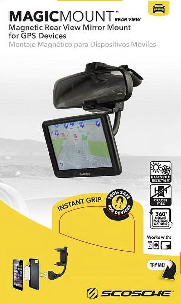 Scosche MAGRVM2 - Magnetic Rear View Mirror Mount for GPS Devices ...