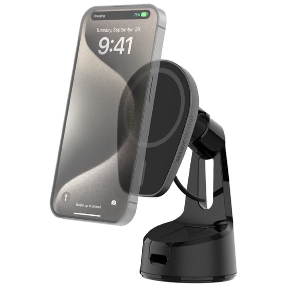 Scosche MPQMWD-SP1 Charge Pro Qi2 MagSafe 15W Fast Wireless Car Charger ...