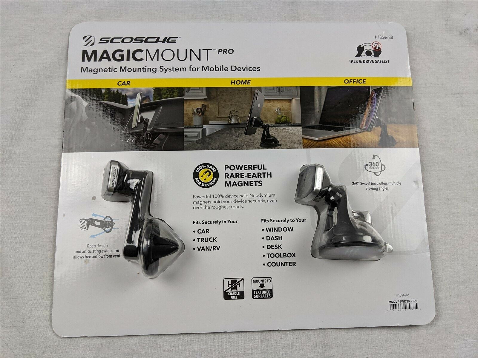 Scosche Magic Mount Pro 2 -Pack MM2VP2WDSR-CP0 Magnetic Mounting System ...
