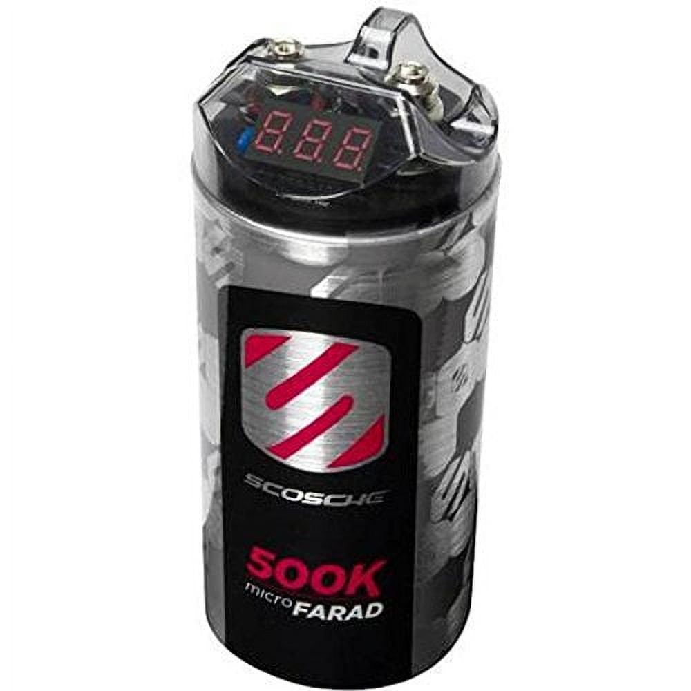 Scosche PSC.5 ½ Farad 500K Micro Digital Power Capacitor Black ...