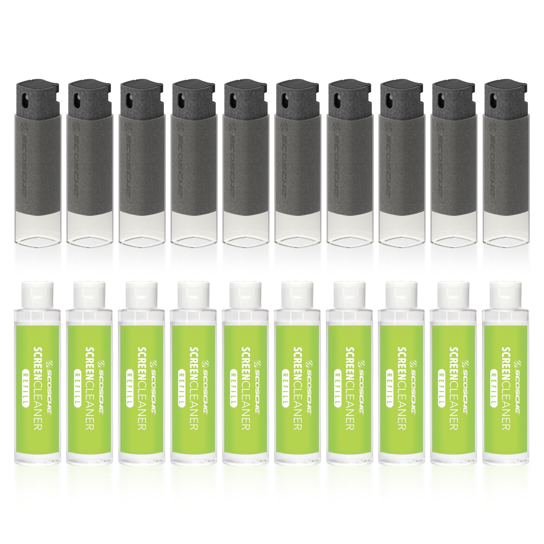 Scosche SCOCLNR-10PK 20 ML Natural Cleaner Bottle w/ Microfiber for ...