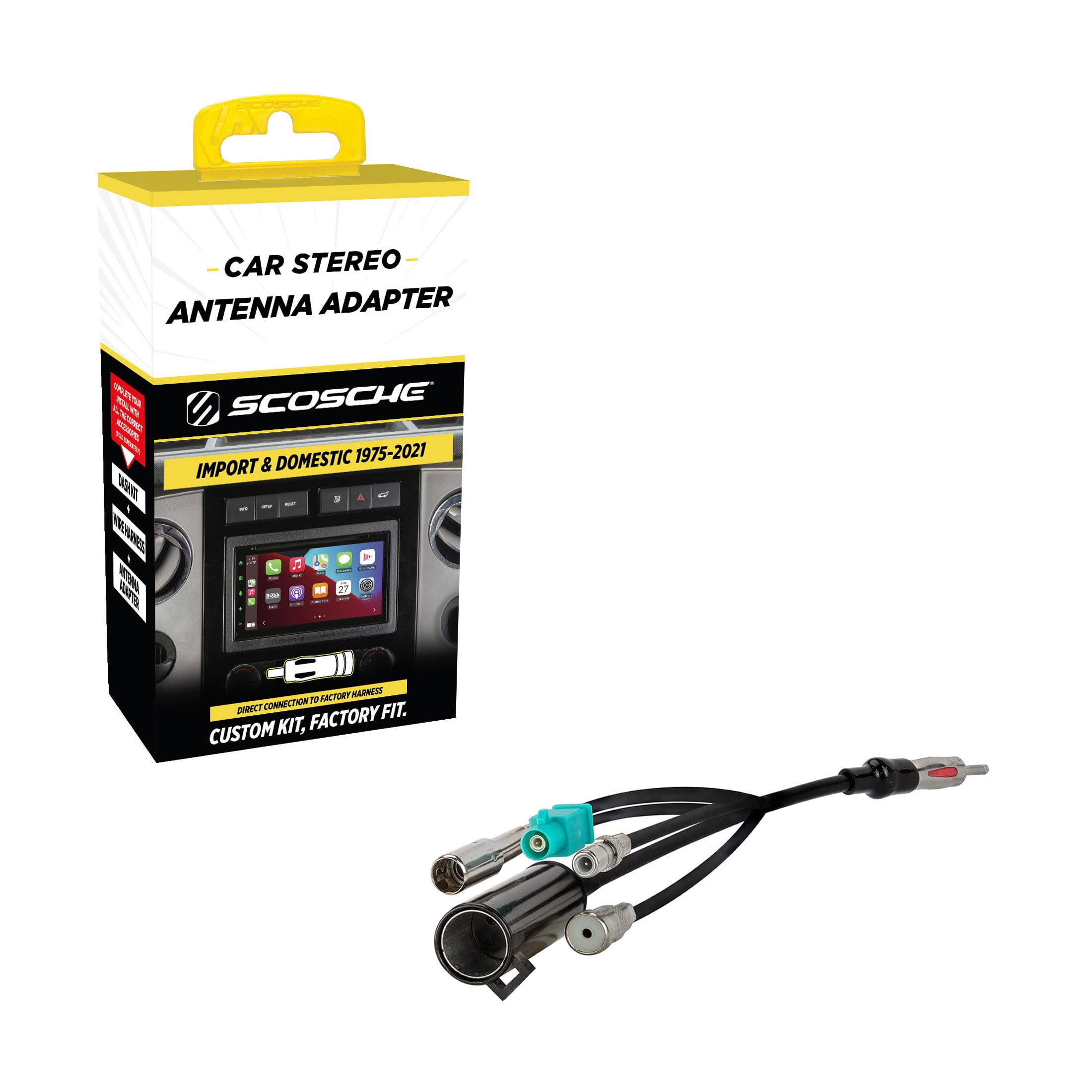 Scosche Multi-Vehicle All-in-One Antenna Adapter Compatible w/ Most ...