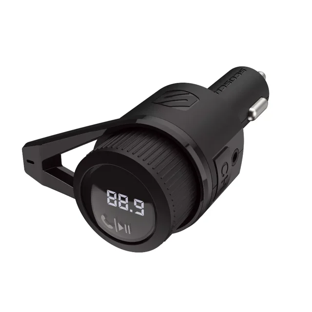 Scosche Bluetooth Car Kit: FM Transmitter, 2.4A/12W 2-Port USB-A, AUX ...
