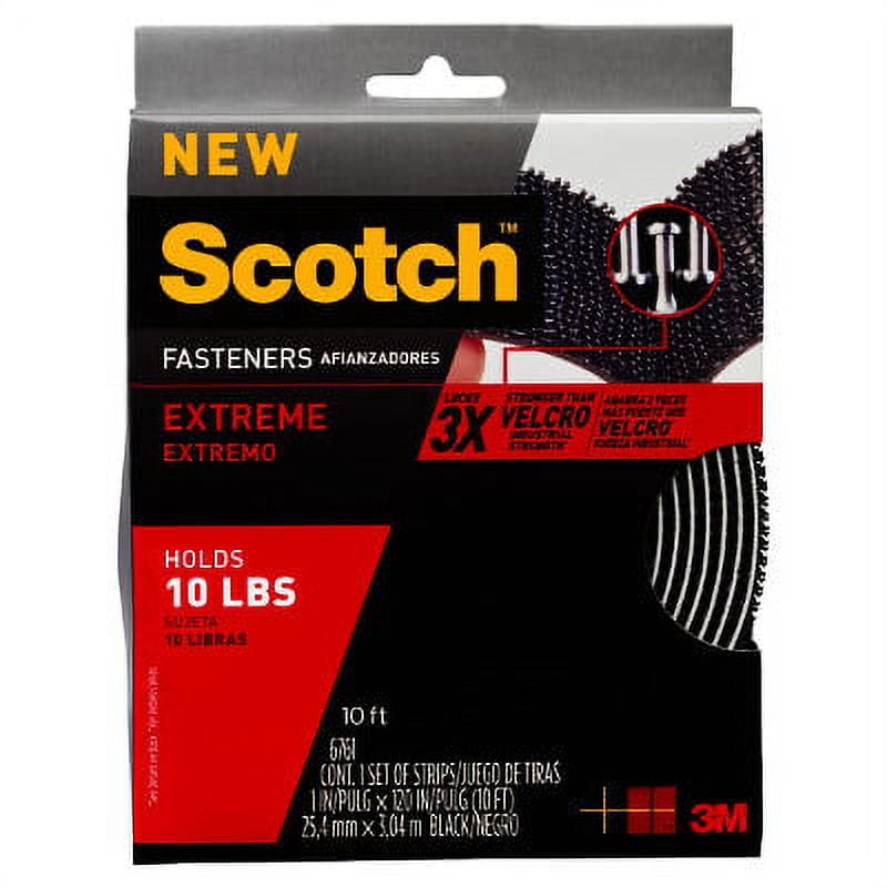 Scotch 1" x 10' Black Reclosable Fastener Alternative Closure To Z ...