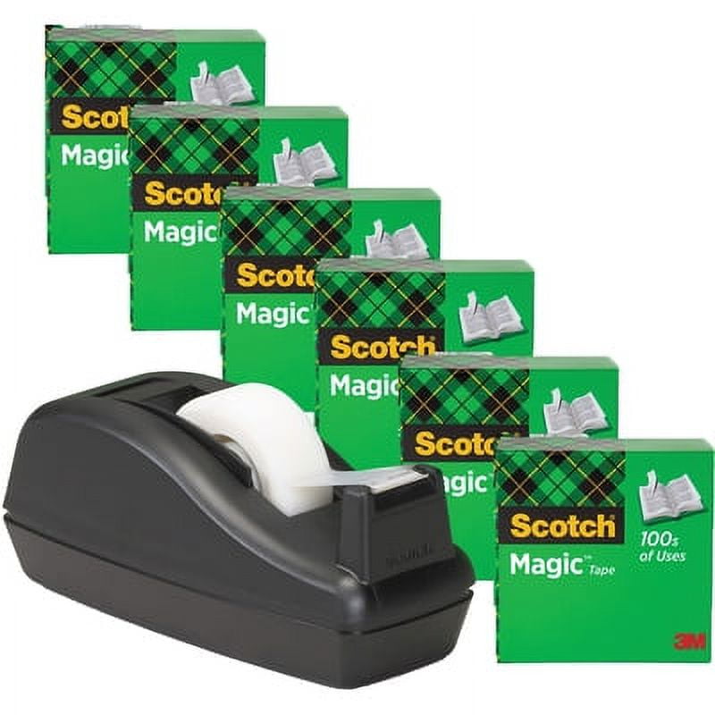 Scotch-1PK Magic Tape Desktop Dispenser Value Pack, 1" Core, 0.75" X 83 ...