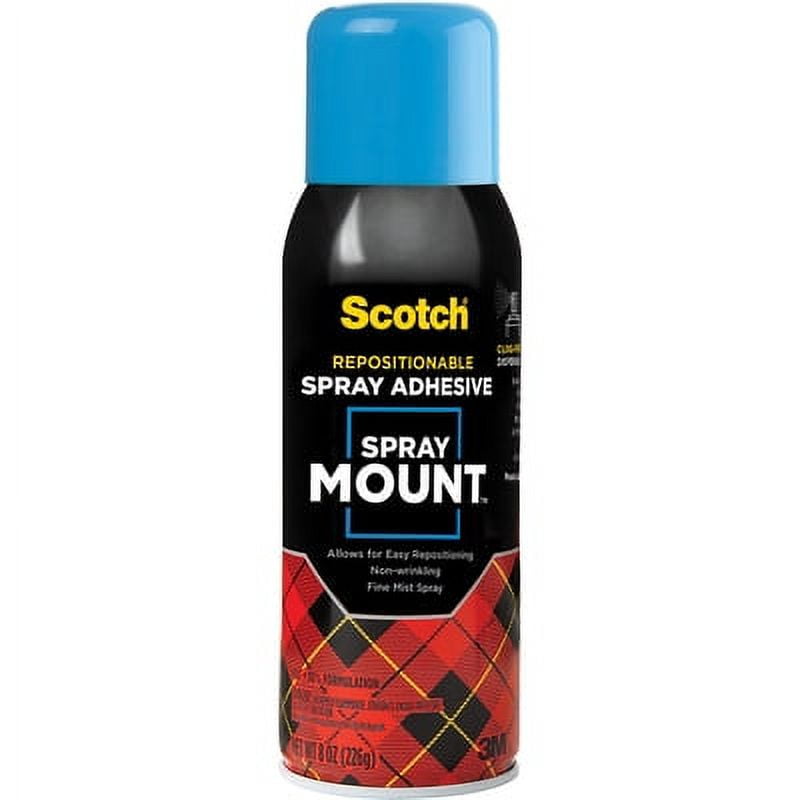 Scotch-1PK Spray Mount Repositionable Adhesive, 10.25 Oz, Dries Clear ...