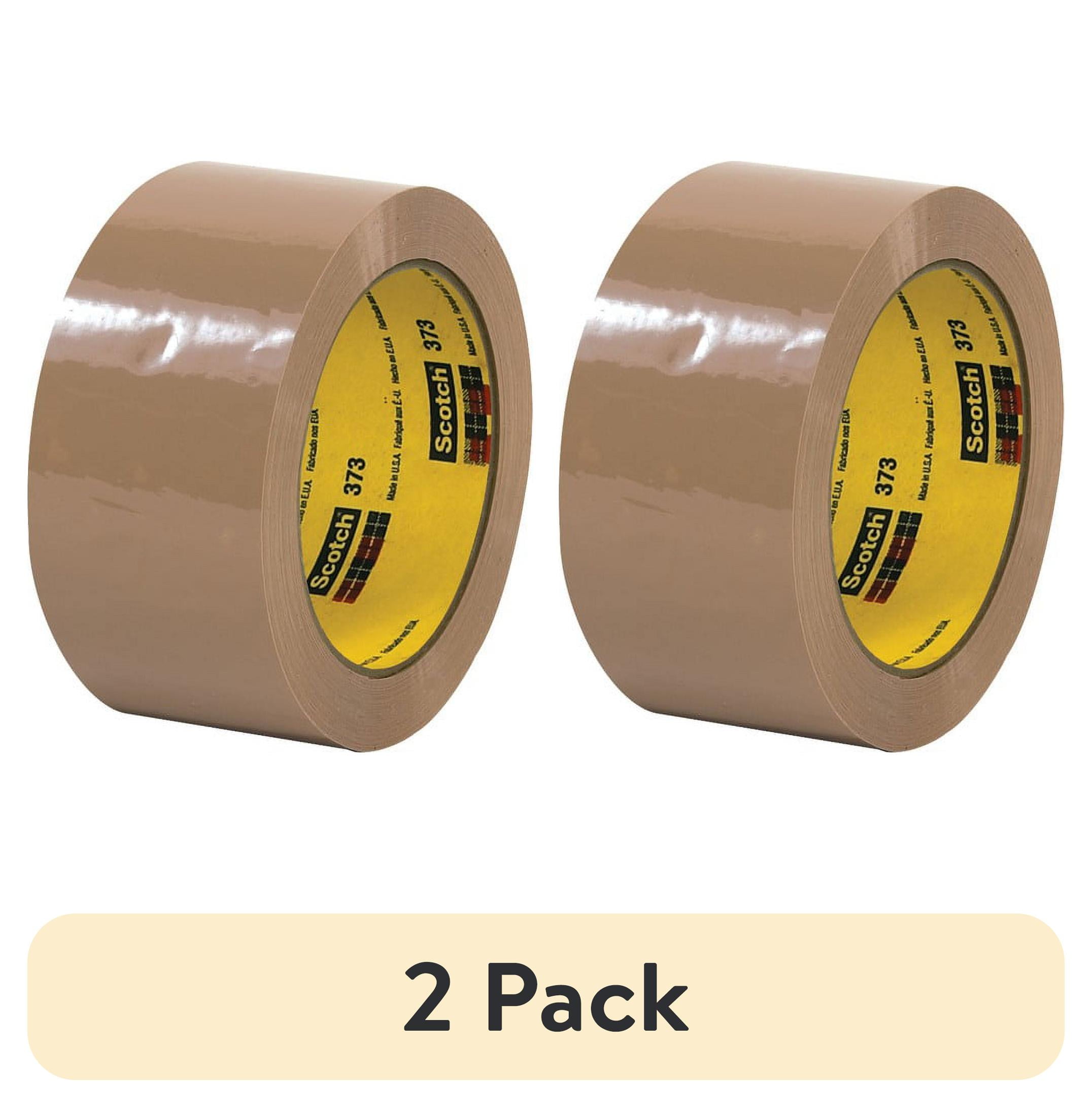 (2 pack) Scotch 2 in. x 55 yards Tan 373 Carton Sealing Tape - Pack of ...