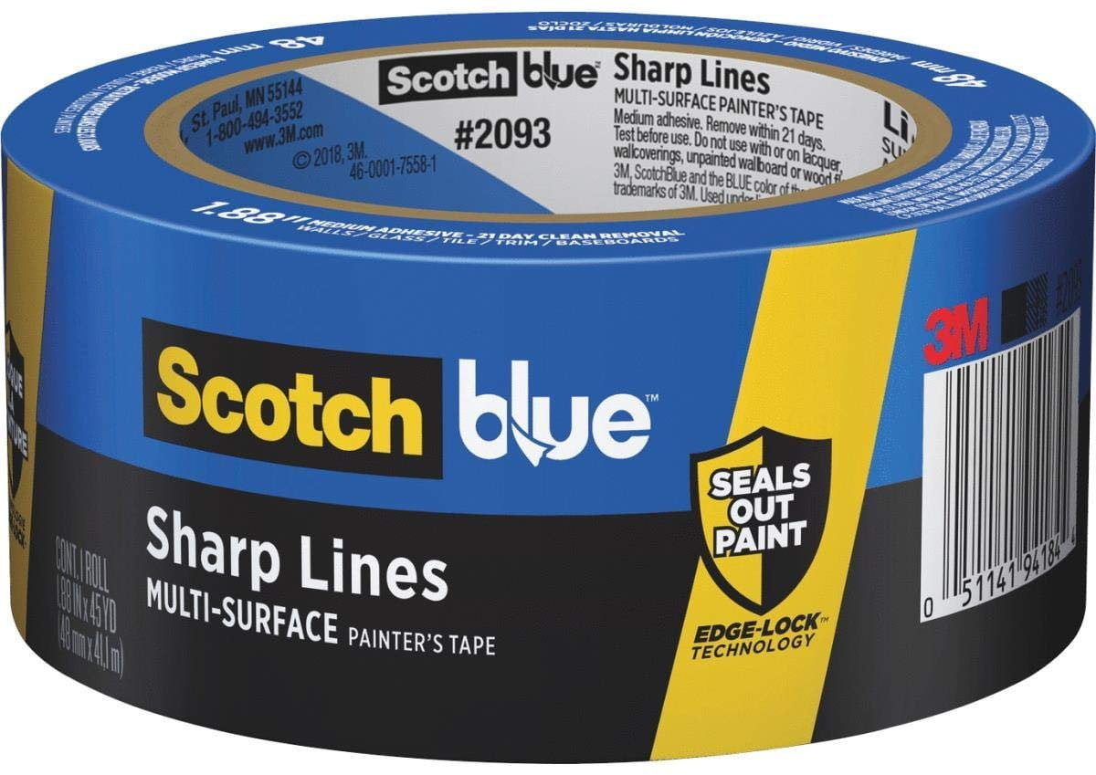 Scotch 2093EL-1 Painter's Masking Tape, 60 yd Length x 1" Width ...