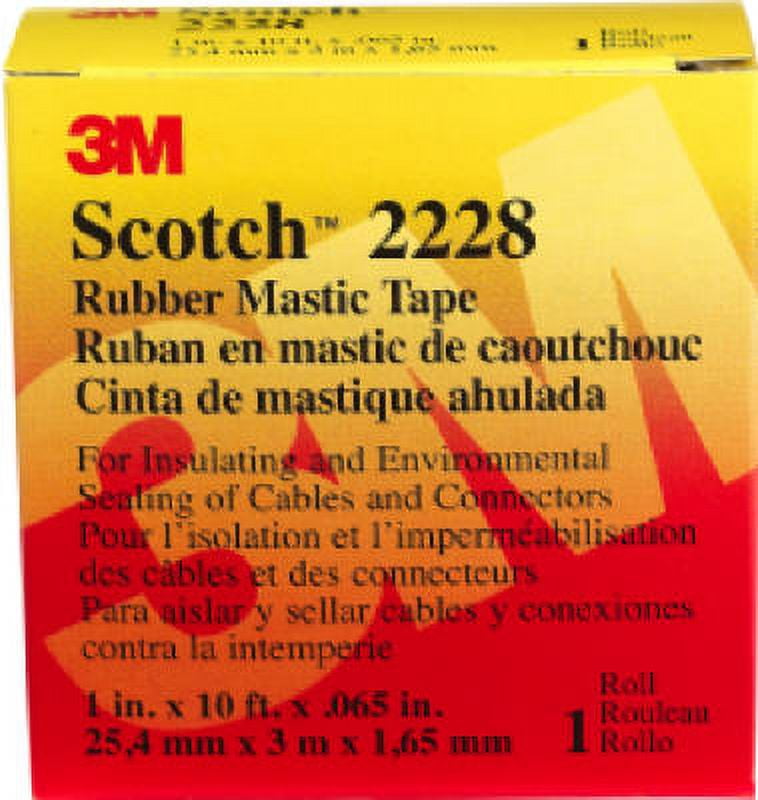 Scotch 2228 Rubber Mastic Tape, 1" x 10', Each - Walmart.com
