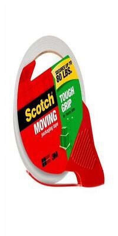 Scotch 3500S-RD Tough Grip Moving Packaging Tape With Dispenser ...