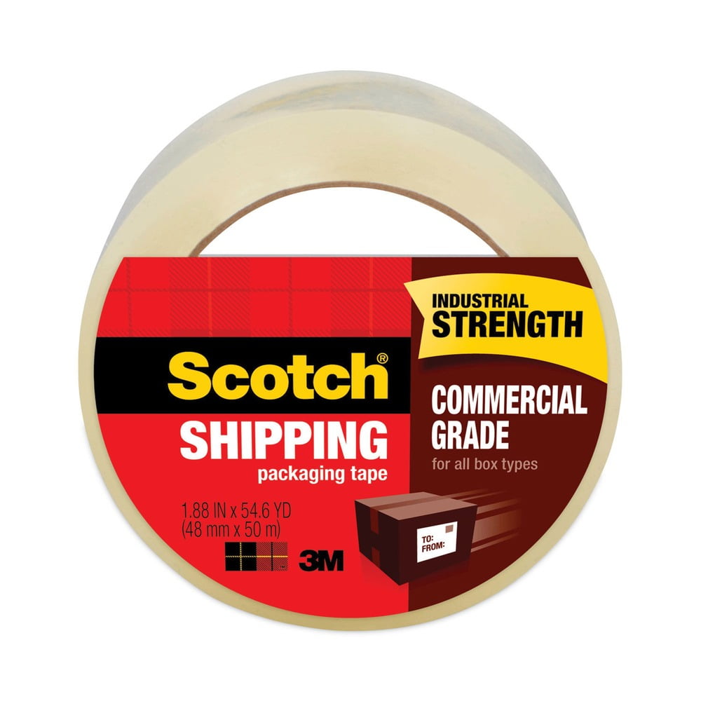 Scotch Commercial Grade Shipping Packaging Tape, Heavy Duty Sealing for ...