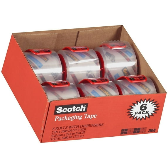 Scotch Heavy Duty Sealing & Shipping Packaging Tape Dispenser, 2" x 27 ...