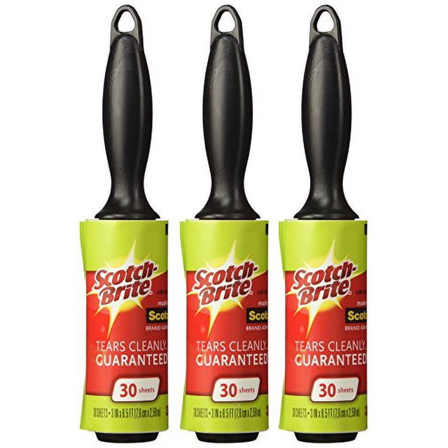 Scotch 3M 30-Sheet Mini Lint Rollers, Pack of 3 - Walmart.com