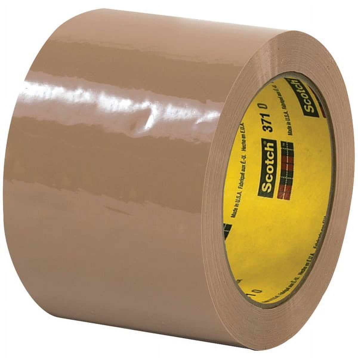 Scotch 3M 371 Tan Carton Sealing Tape, 1.9 Mil, 3" x 55 yds, 6/CA ...