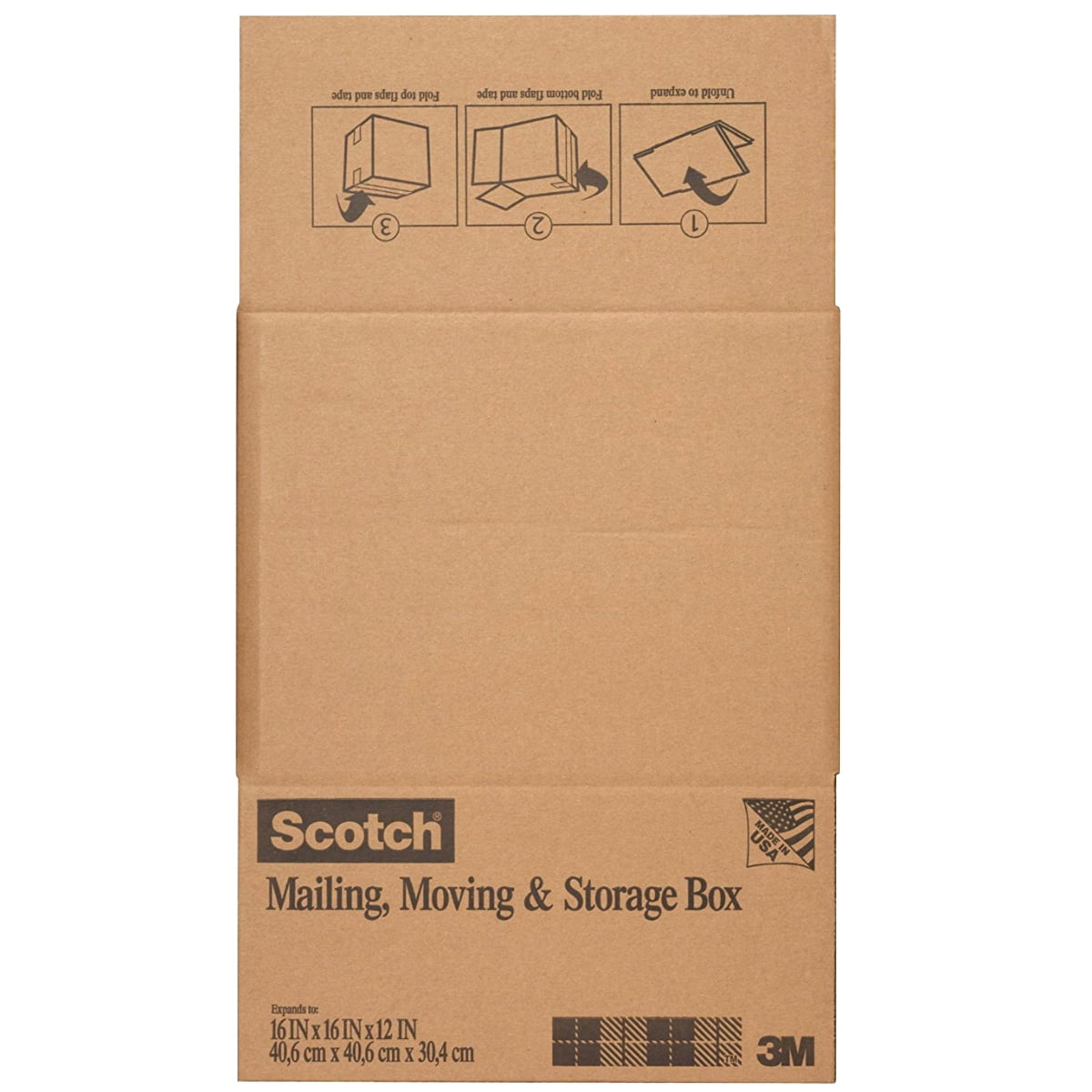 Scotch 8016.2FB Folded Box L 16 in L 16 in W - Walmart.com