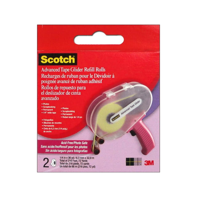 "Scotch Acid Free Advanced Tape Glider Refill, 2pc .25""36yd AF ...