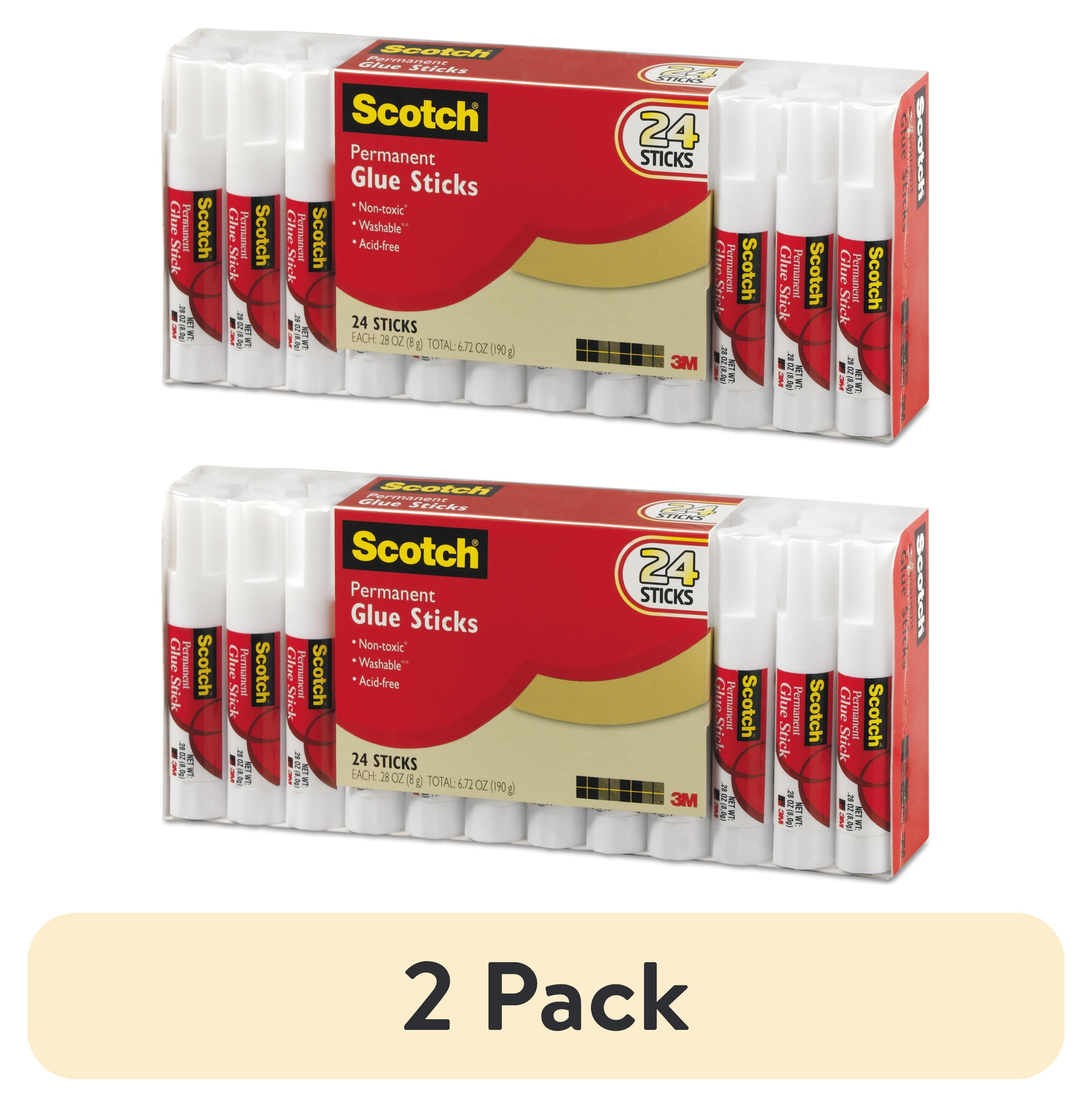 (2 pack) Scotch All Purpose Permanent Glue Stick, 0.28 oz, 24-Pack ...