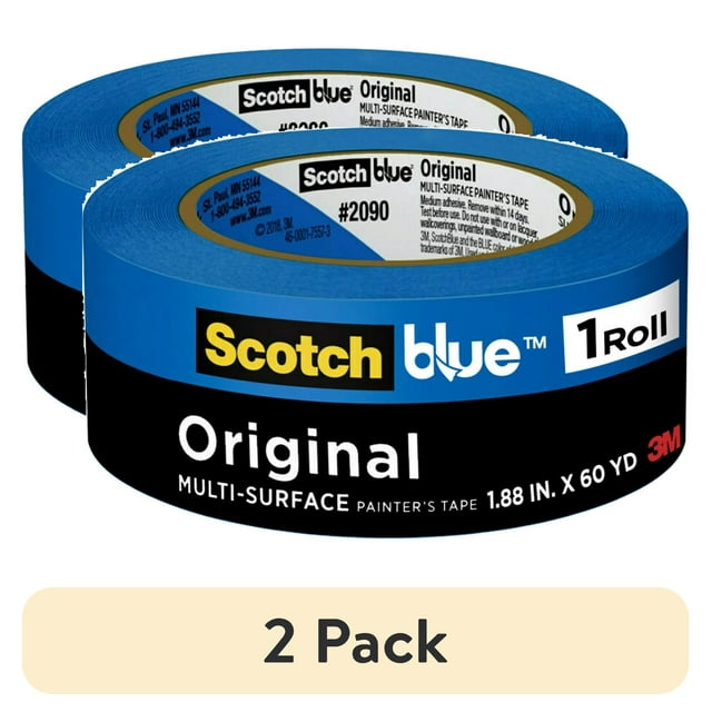 (2 pack) Scotch Blue Painter's Tape, 1.88 in. x 60 yd., 1 Pack ...