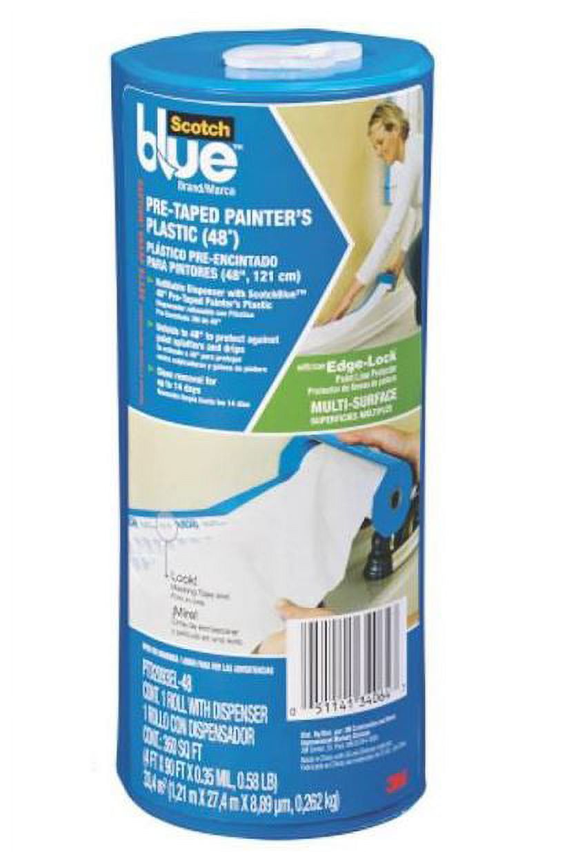 Scotch Blue Scotch Blue PTD2093EL-48 Pre-Taped Drop Cloth, 48"x30 Yd ...