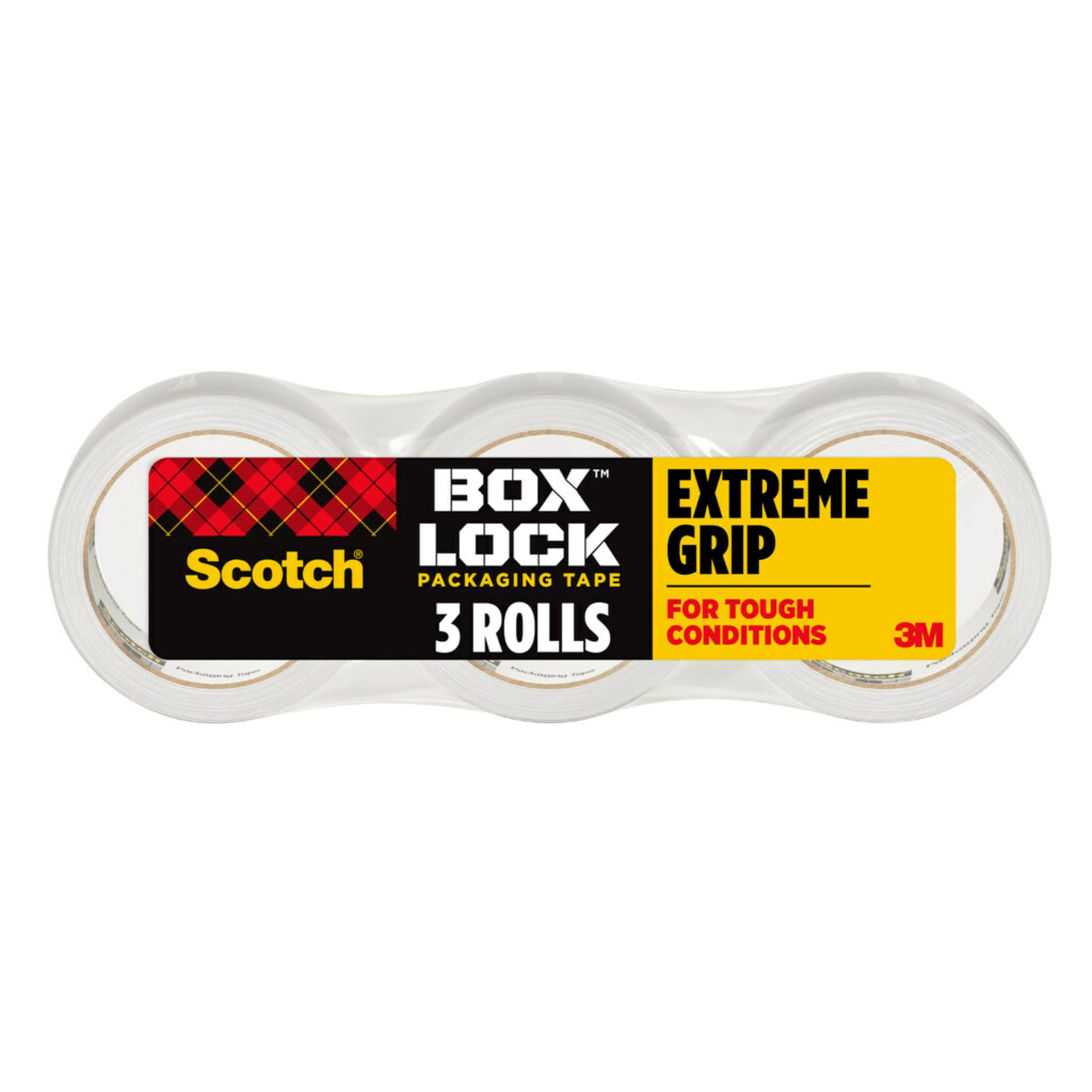 Scotch Box Lock Packing Tape, Clear, Extreme Grip Moving Tape, 1.88 in ...