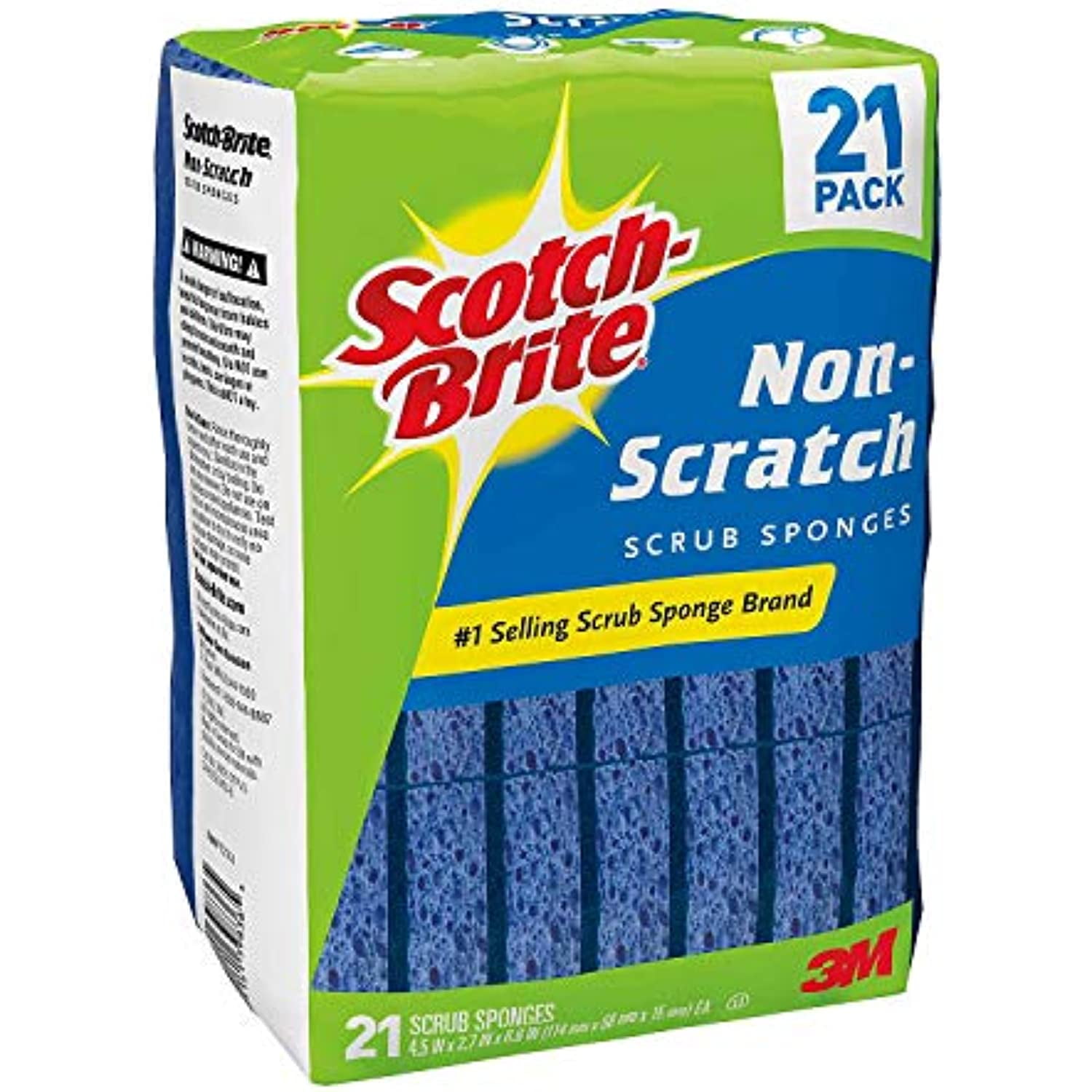 Branded Scotch-BriteÃ‚Â® Non-Scratch Scrub Sponge (21ct.) Pack of 1 ...