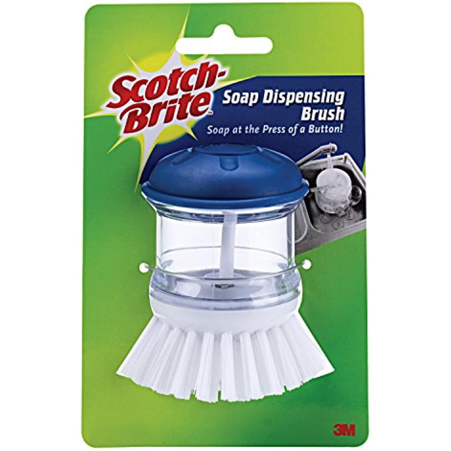 3M Scotch-Brite 495 Dish Scrub Cleaning Kitchen Soap Pump Brush ...