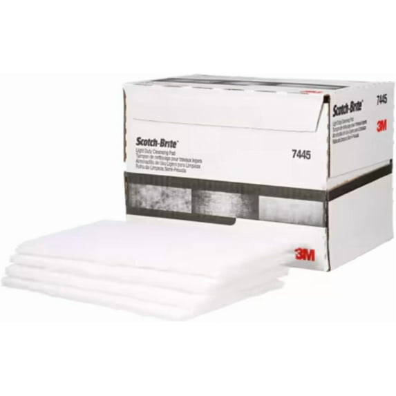 Scotch-Brite 7445 Light Cleansing Hand Pads, 6 in x 9 in, White, Ultra ...