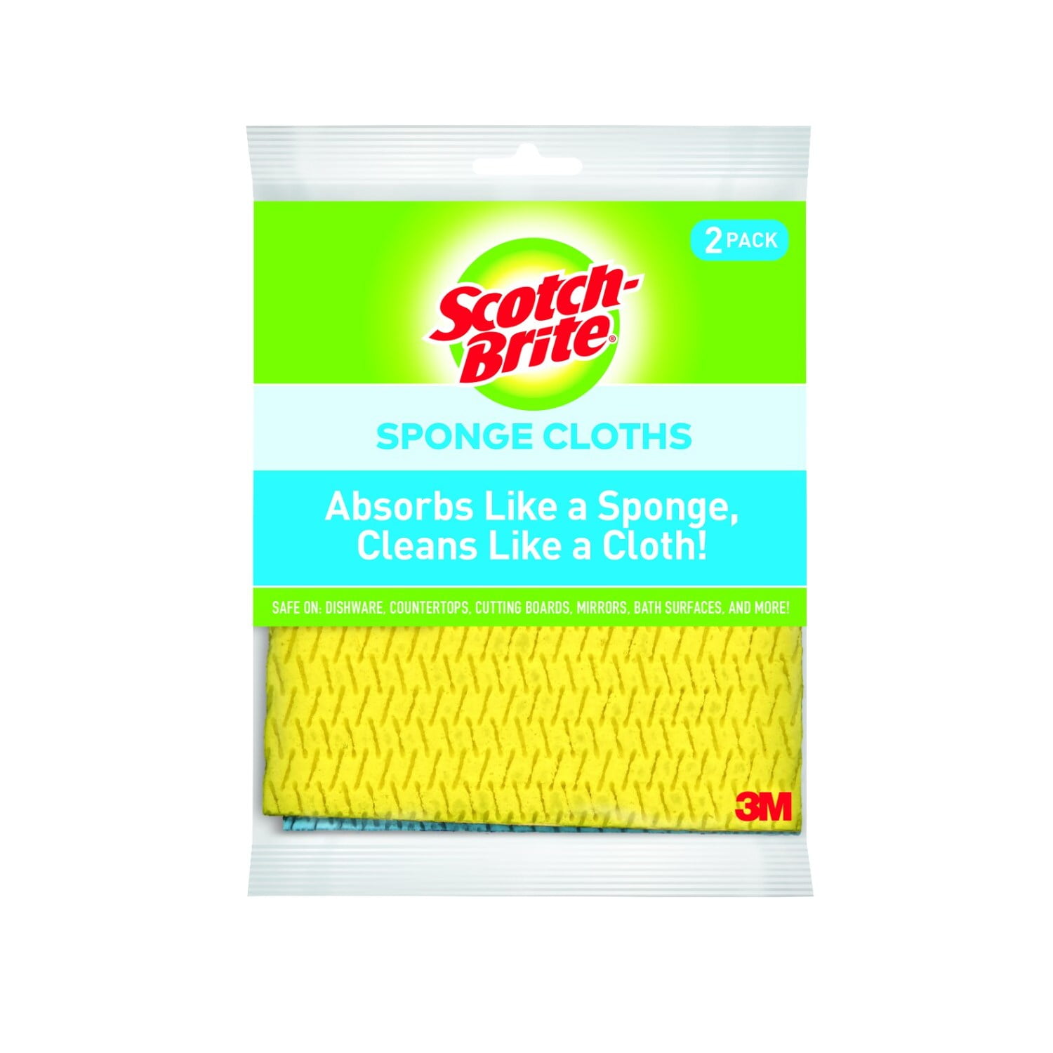 Scotch Brite Kitchen Sponge Cloth, 100% Natural Fibers, 2 Pack ...