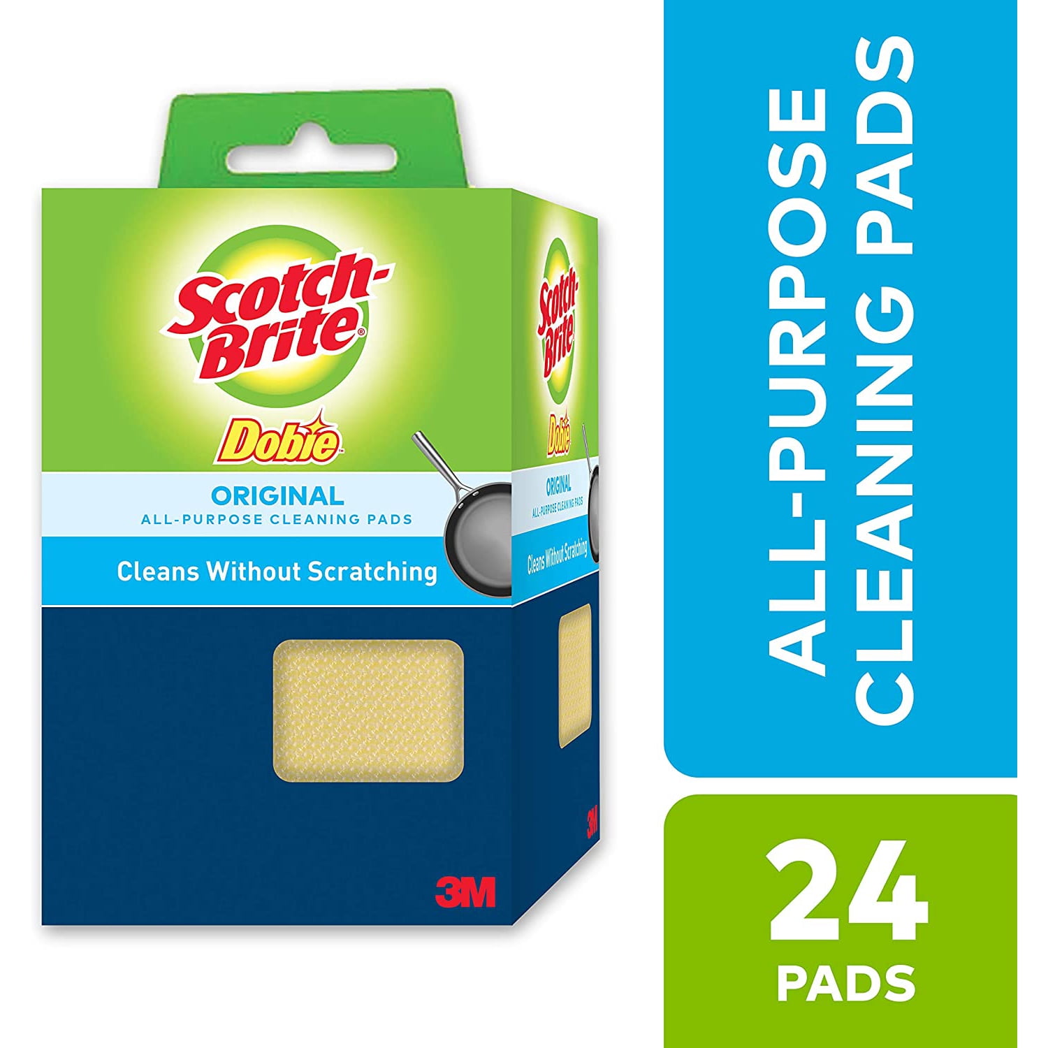 Scotch-Brite Cleaning Pads: Dobie Original / 24-pack (Yellow) - Walmart.com