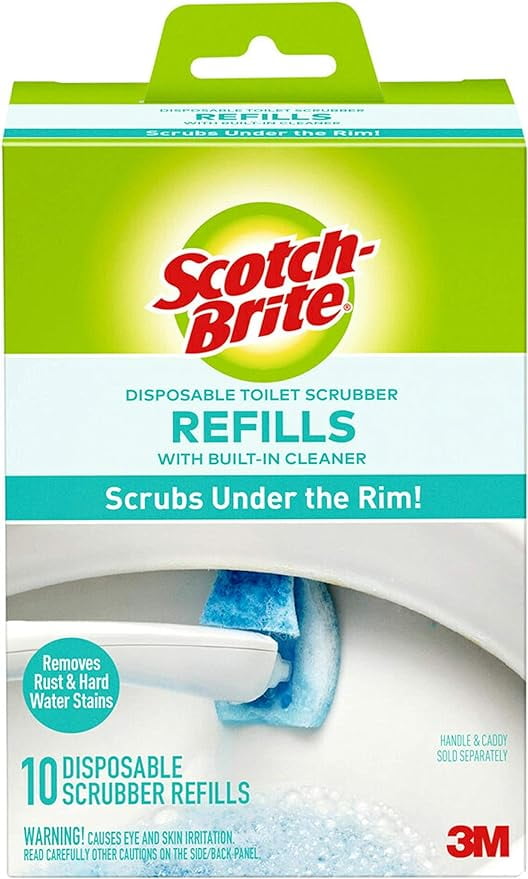 Scotch-Brite Disposable Toilet Scrubber Refills, Removes Rust & Hard ...