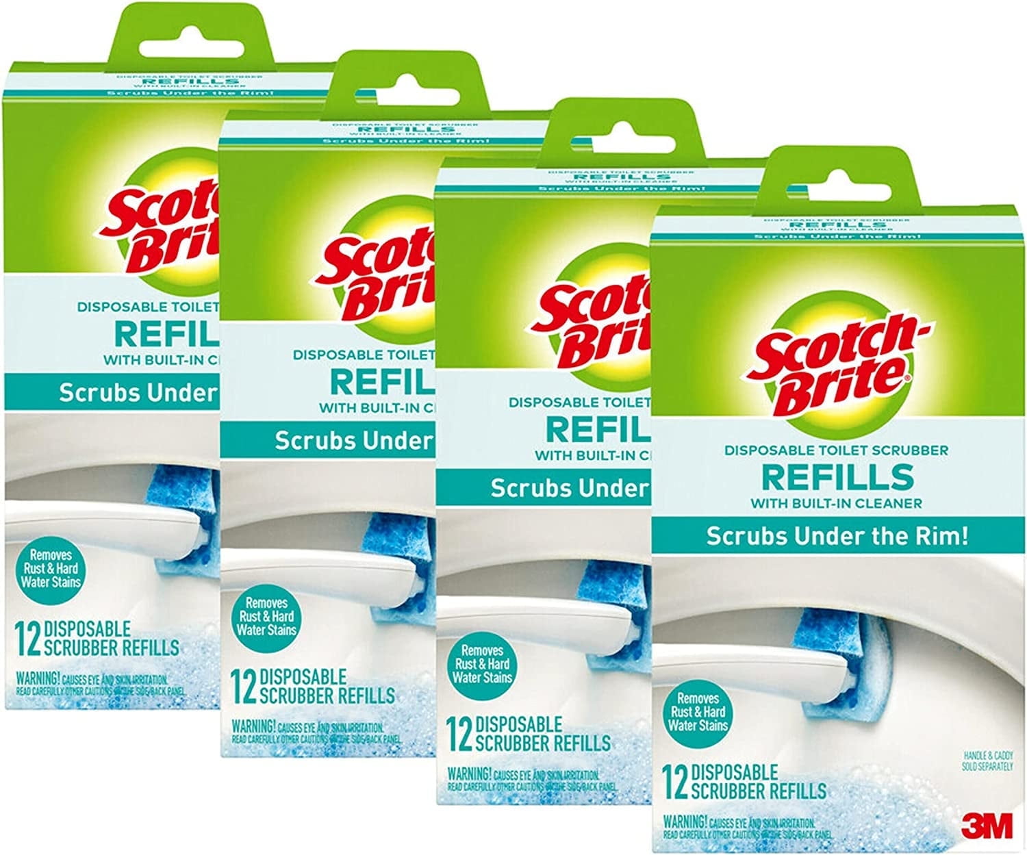 Scotch-Brite Disposable Toilet Scrubber Refill, 48 Count - Walmart.com