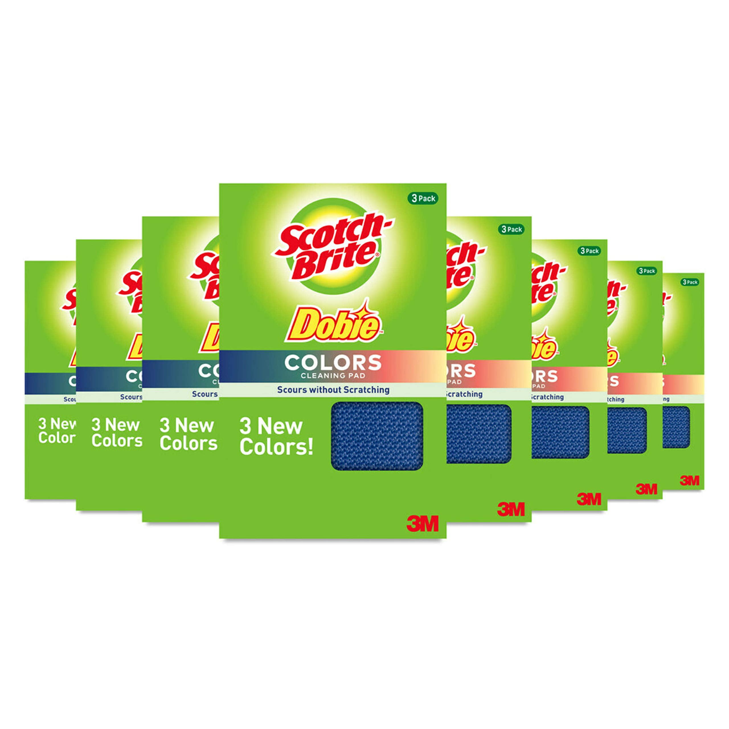 Scotch-Brite Dobie Colors Cleaning Pads, Ideal For Dishwashing, Kitchen ...