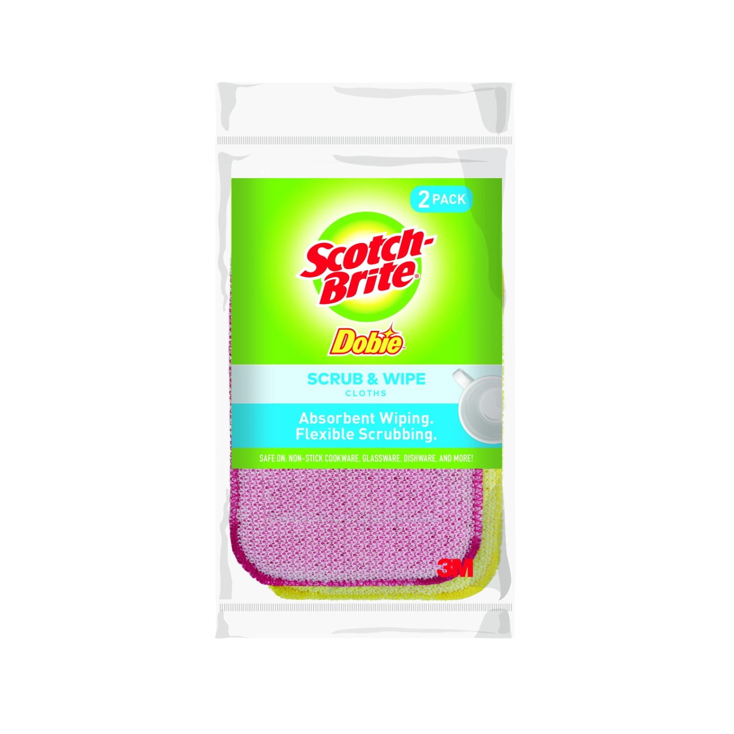 Scotch-Brite Dobie Sponge Cleaning Dish Cloth for Kitchen, Non-Scratch ...