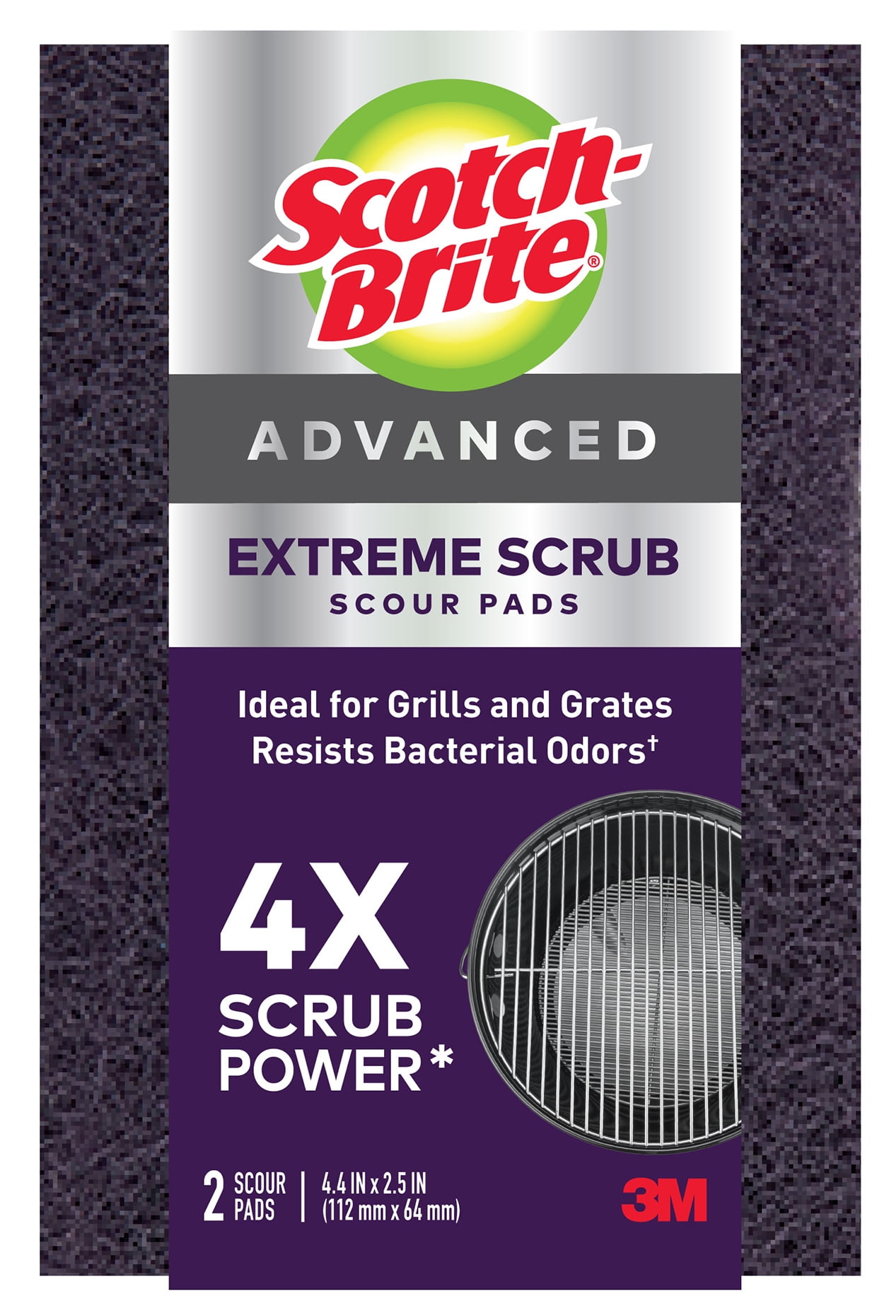Scotch-Brite Heavy Duty Kitchen Sponge, Extreme Scrub Scour Pad (2-Pack ...