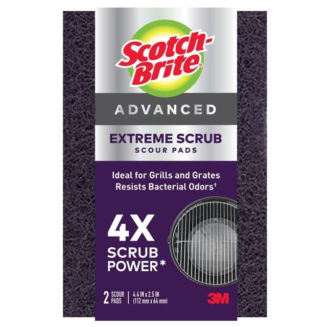 Scotch-Brite Heavy Duty Kitchen Sponge, Extreme Scrub Scour Pad (2-Pack ...
