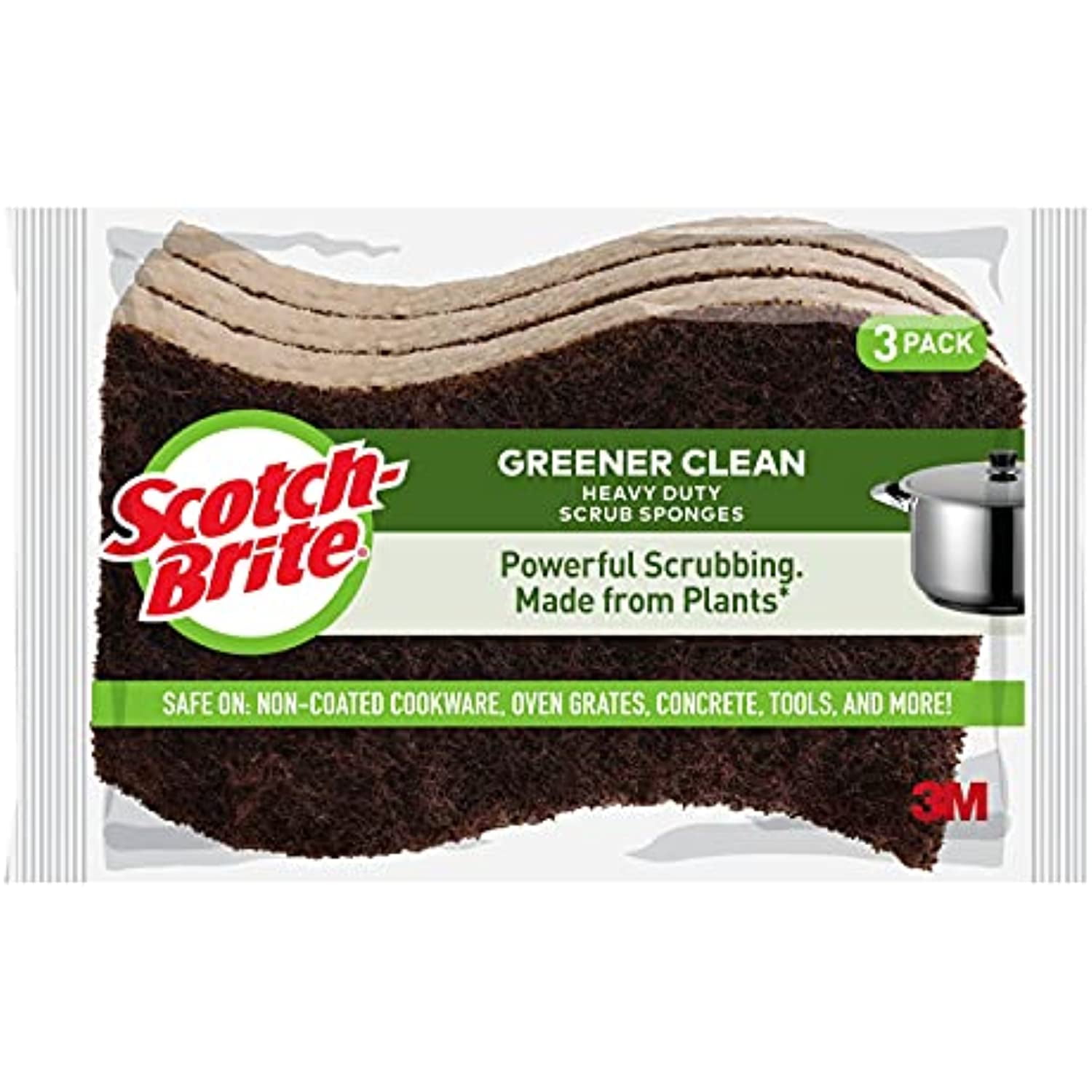 Scotch-Brite Greener Clean Heavy Duty Scrub Sponge, 24 Scrub Sponges ...