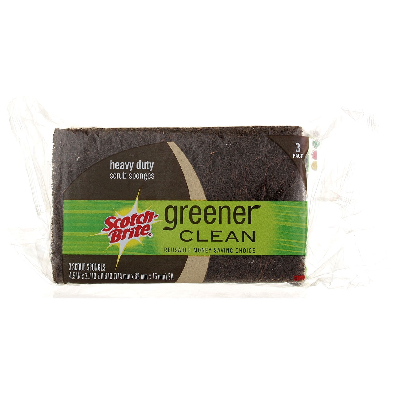 Scotch-Brite Greener Clean Heavy Duty Scrub Sponge, 3 Ct (4 Pack ...