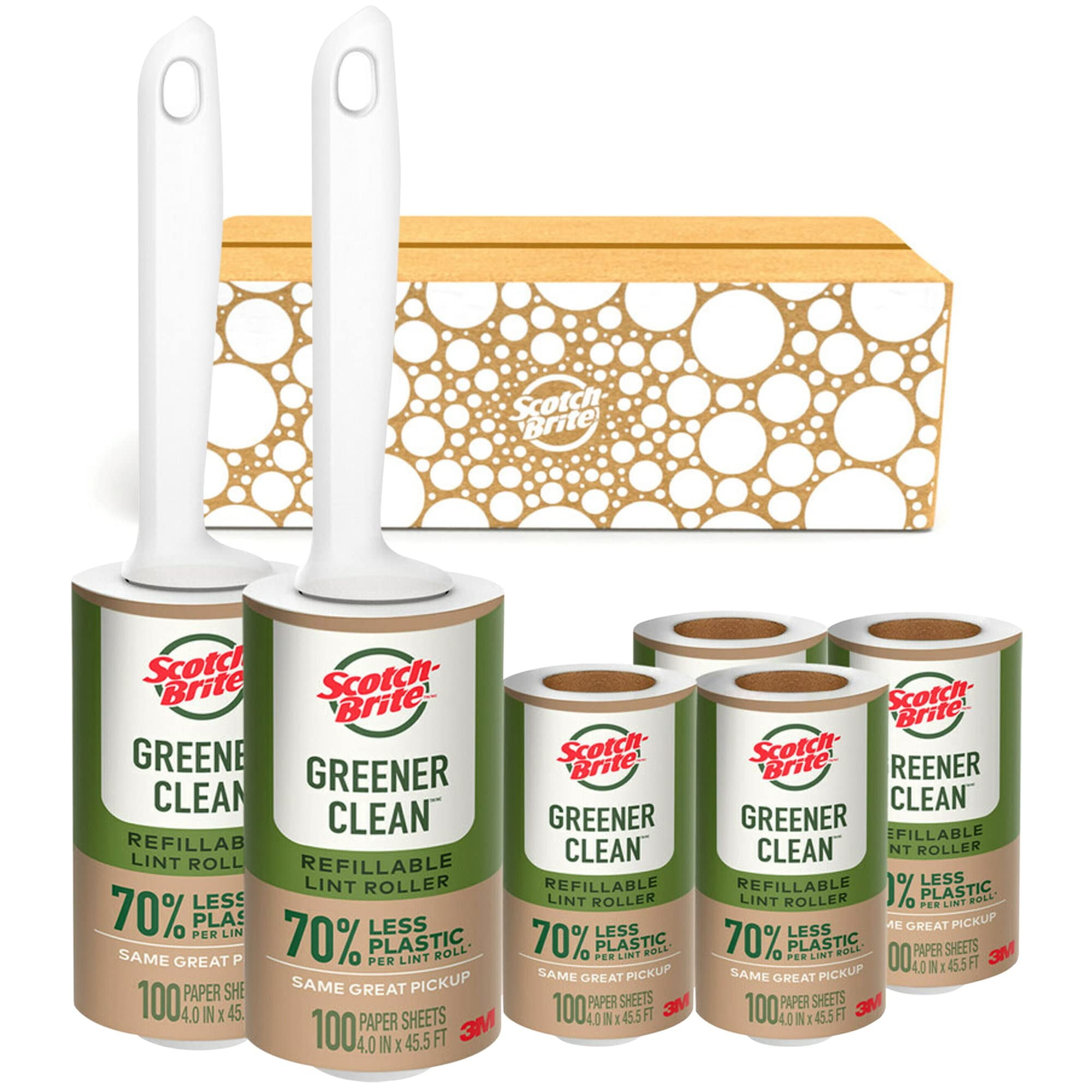 Scotch-Brite Greener Clean Lint Roller, Reusable Lint Rollers For ...