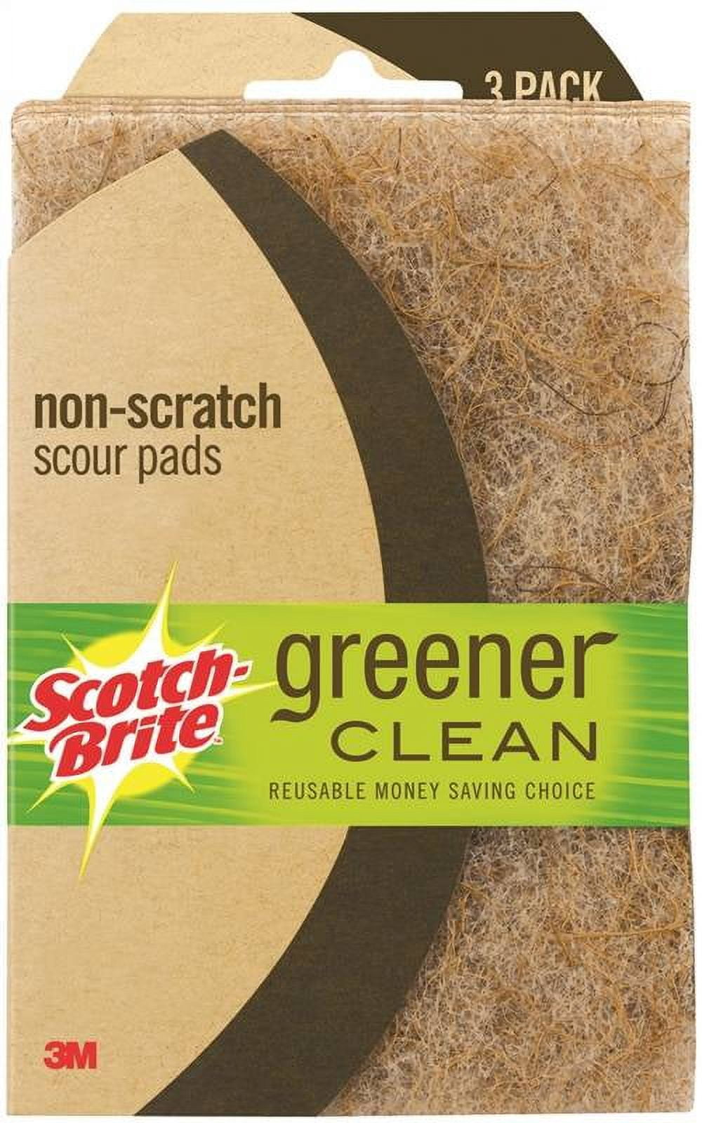 Scotch-Brite Greener Clean Non-Scratch Scour Pads, 3 Count - Walmart.com