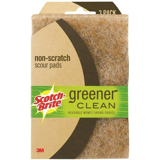 Scotch-Brite Greener Clean Non-Scratch Scour Pads, 3 Count - Walmart.com
