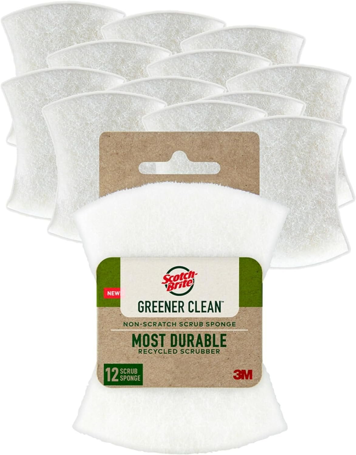 Scotch-Brite Greener Clean Scrub Sponge - Non-Scratch, Recycled ...