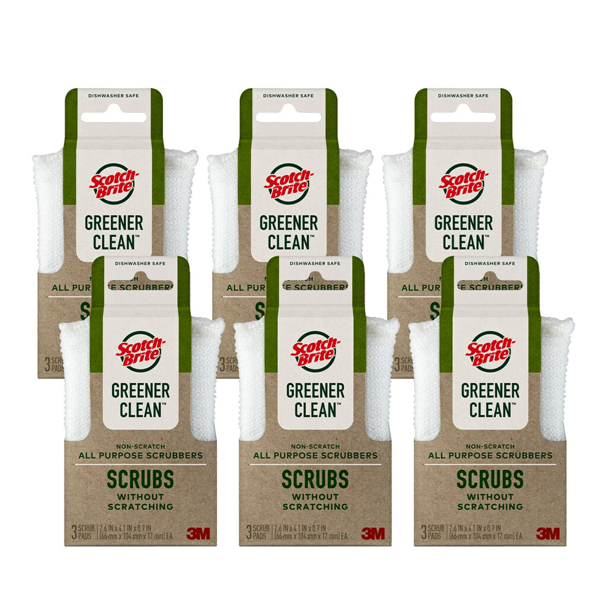 Scotch-Brite Greener Clean Scrub Sponge - Non-Scratch, Natural - 18 ...