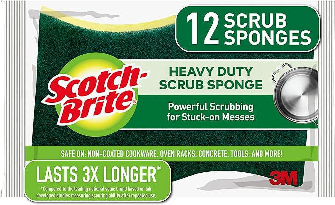 Scotch-Brite Heavy Duty Scrub Sponges, For Washing Dishes and Cleaning ...