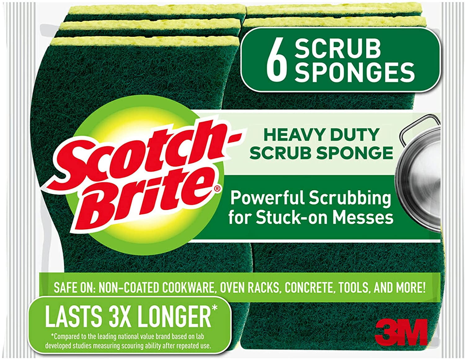 Scotch-Brite Heavy Duty Scrub Sponges, Sponges for Cleaning Kitchen and ...