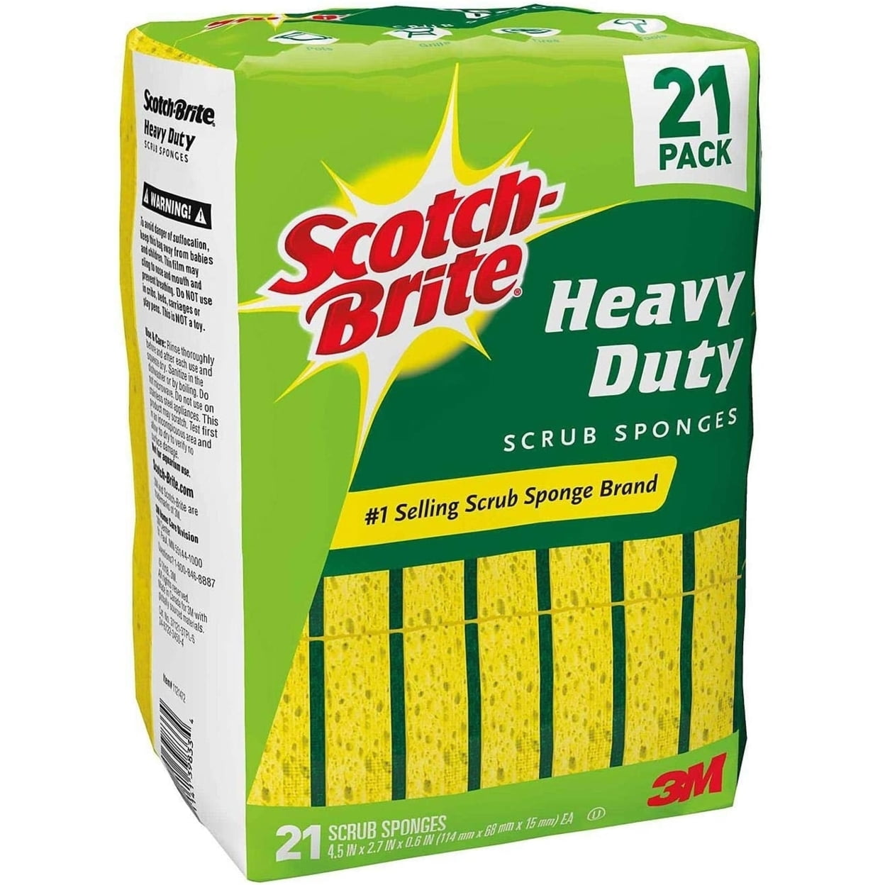 Scotch-Brite, Heavy Duty Sponge, 21 Count, Tough Mess Cleaner - Walmart.com