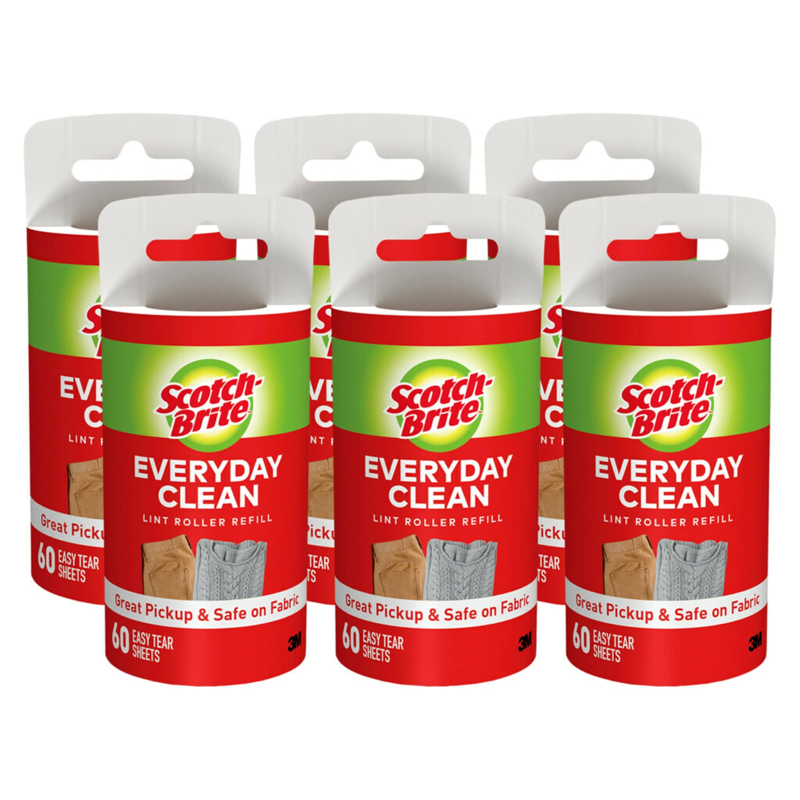 Scotch-Brite Lint Roller Refill, Works Great On Pet Hair, 60 Sheets ...