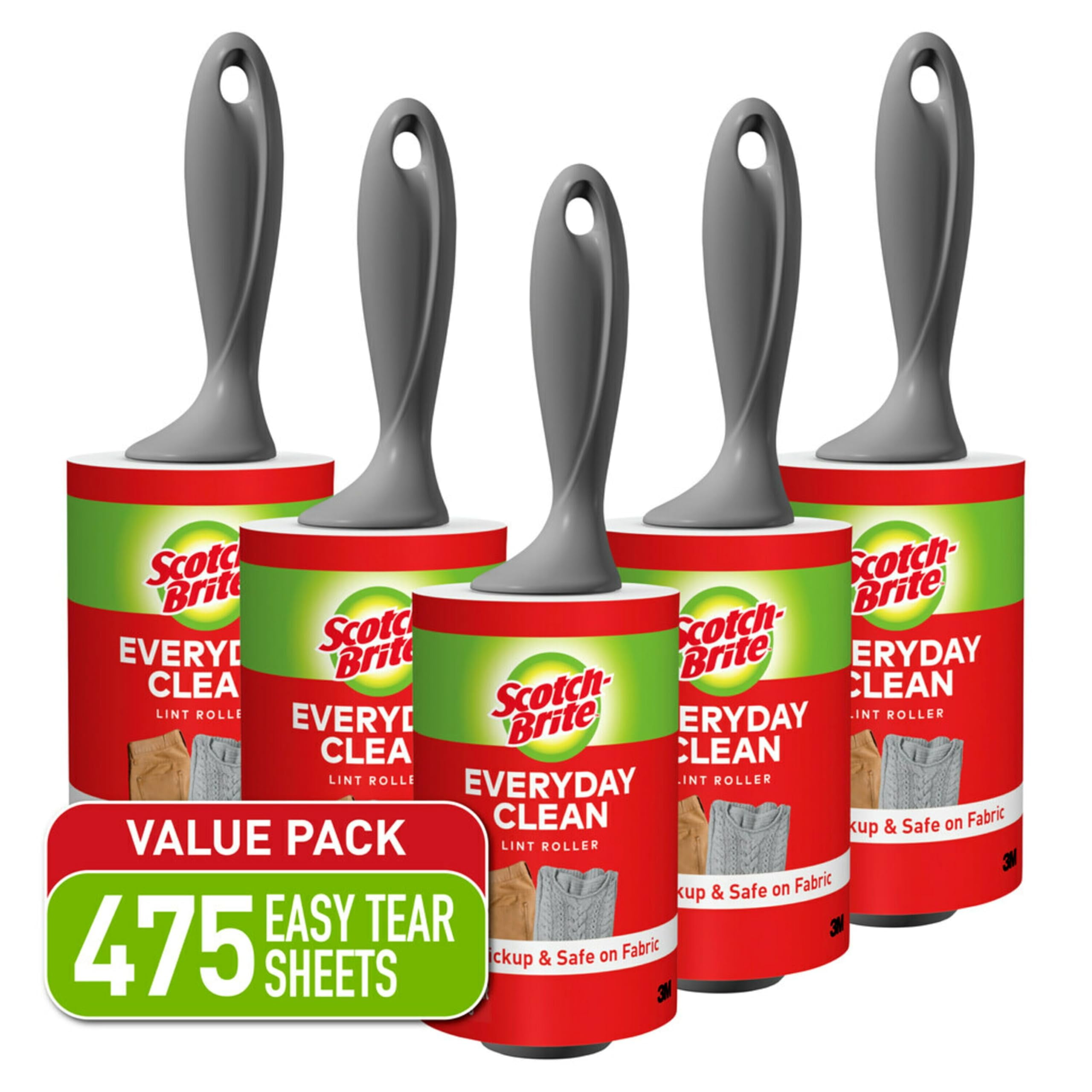 Scotch-Brite Lint Roller Value Pack, Works Great On Pet Hair, 5 Rollers ...