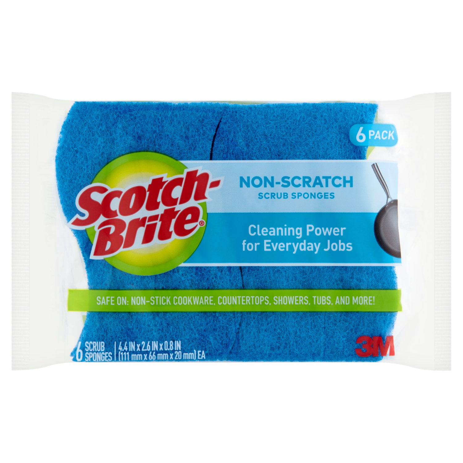 Scotch-Brite No Scratch Scrub Sponge 6 Count Package May Vary - Walmart.com