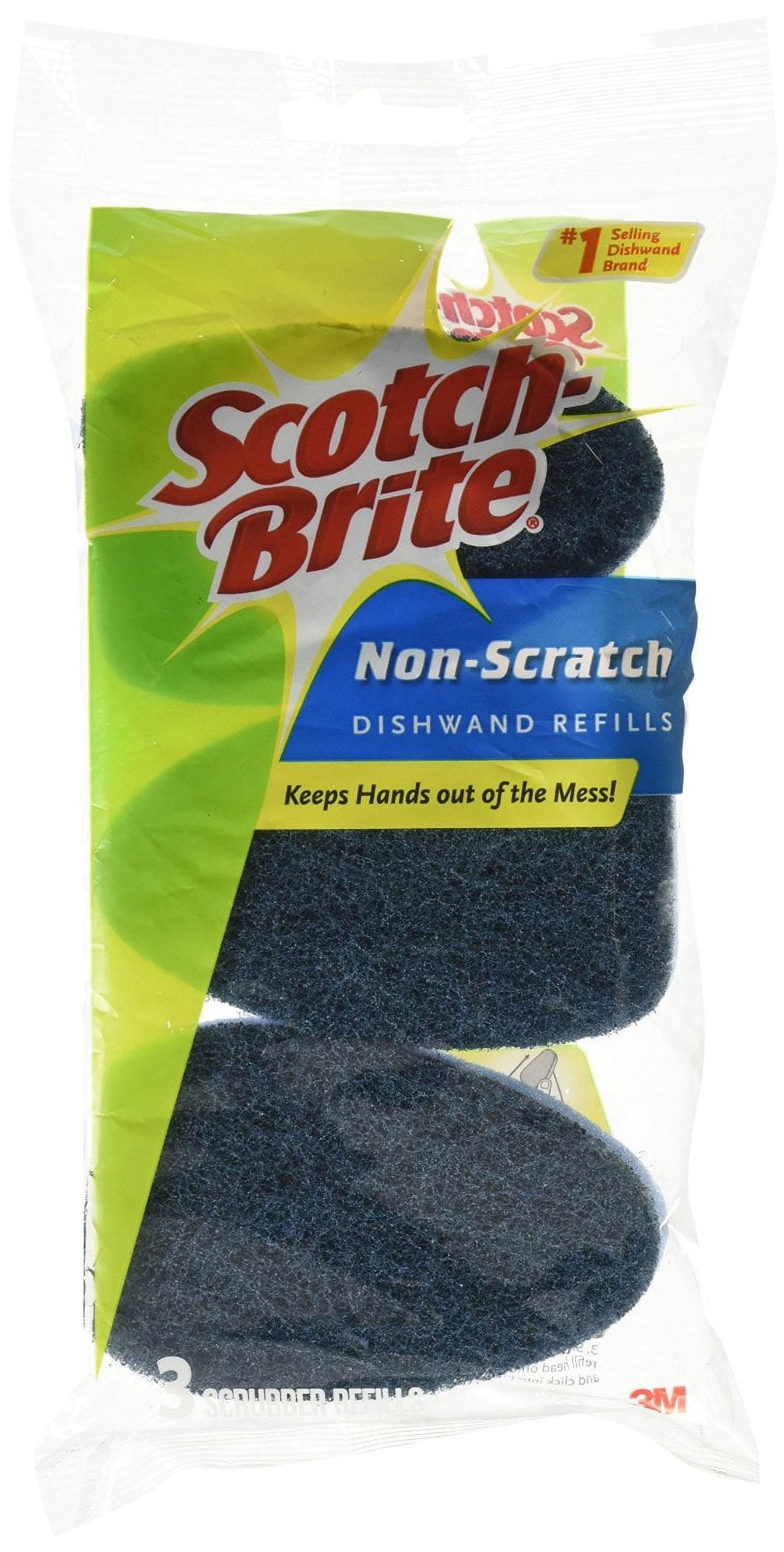 Scotch-Brite Non-Scratch Dishwand Refills, 3 Count, Dish Scrubber Heads ...